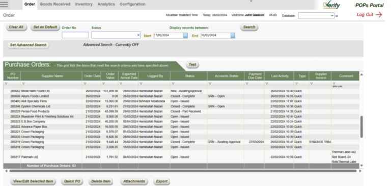 Purchase Portal – VerifyTechnologies